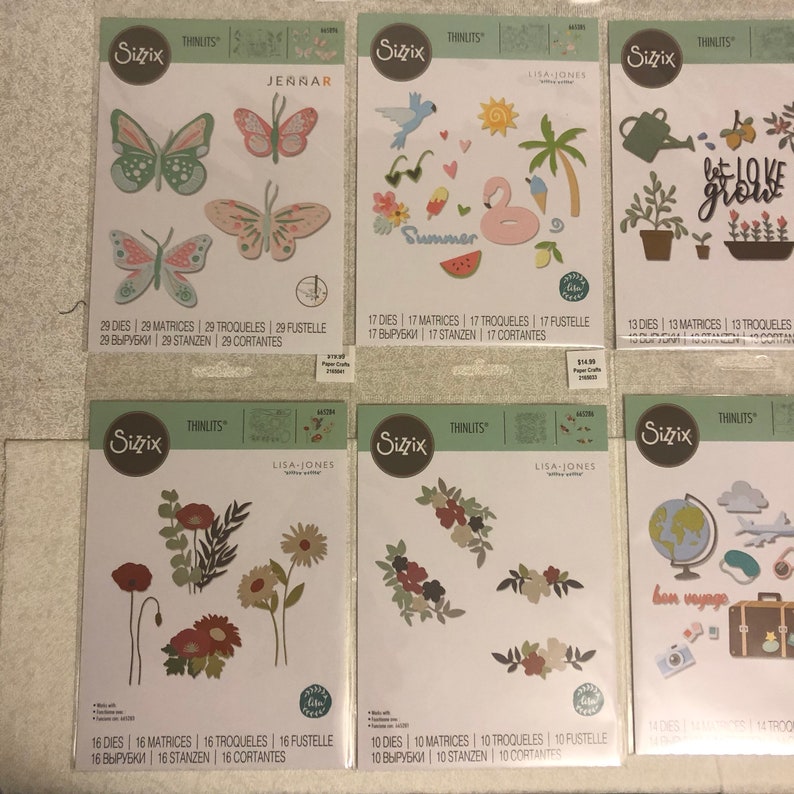 Sizzix Thinlets Die Sets - New in Package! Designed by Jennar , Lisa ...