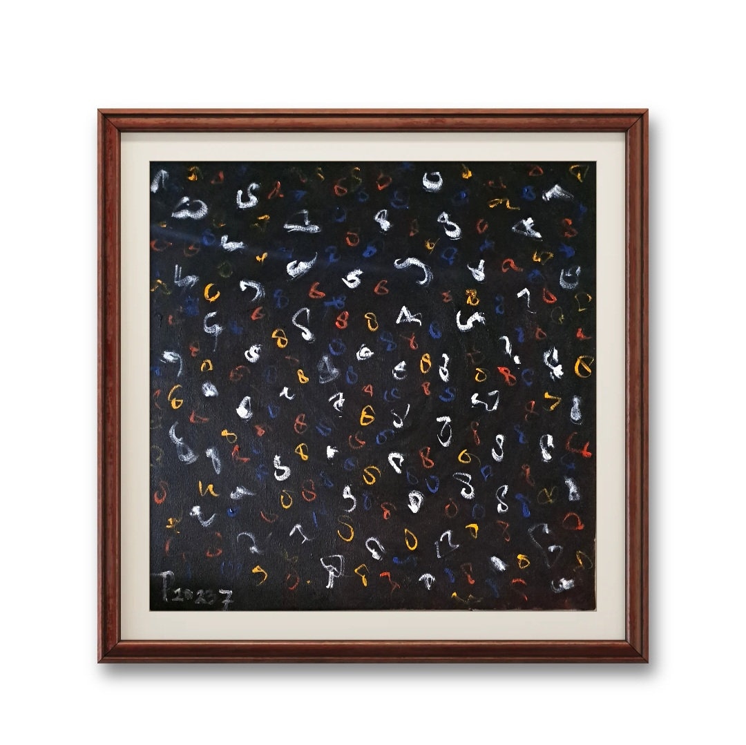 String of Life Oil Painting on Canvas Original 30 Cm 118 - Etsy