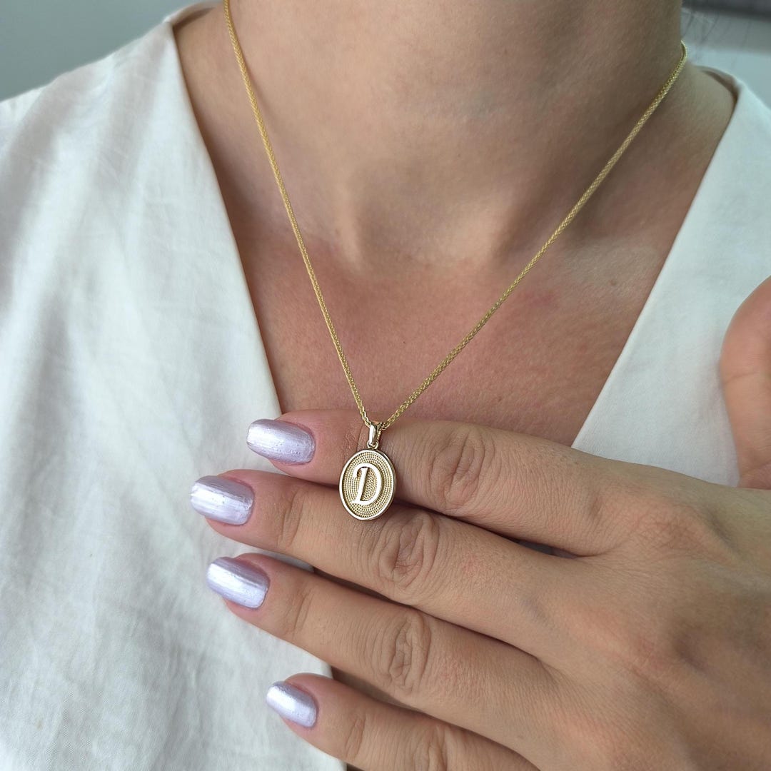 Letter D Gold Necklace D Letter Pendant for Girl Friend Birthday Gifts ...