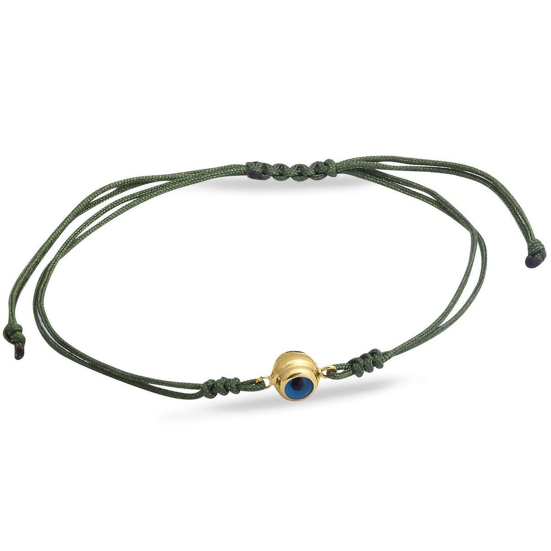 Evil Eye Bracelet* 14K Gold Evil Eye String Bracelet for Women Birthday ...