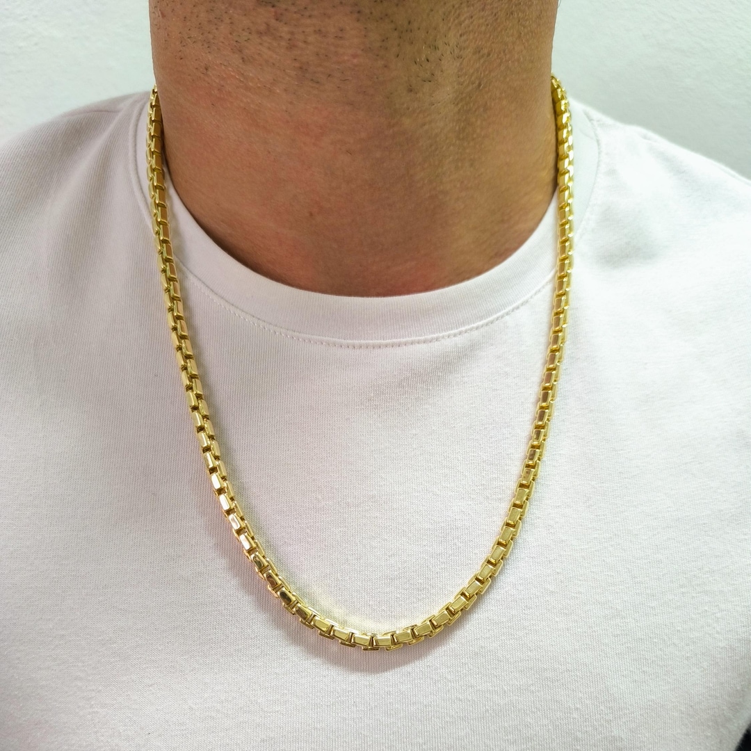 Box Chain* 14K Round Box Chain for Men Necklace Christmas Gifts* 5,5 Mm ...