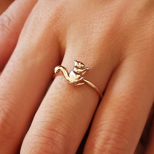 Squirrel Ring - Etsy