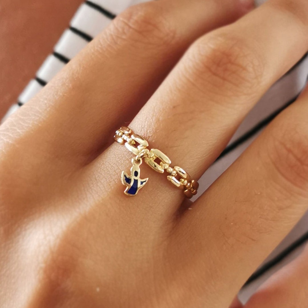 Angel Ring* 14K Gold Angel Ring for Girl Birthday Gifts* Gift for Her ...