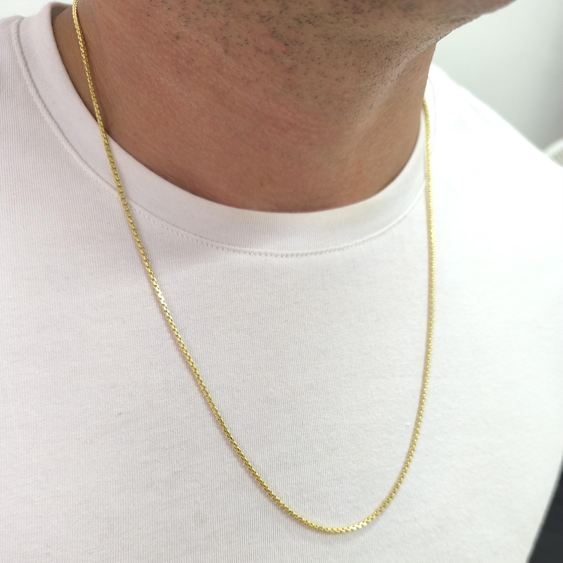 Mens Box Chains Necklace - Etsy