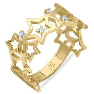 North Star Ring Starburst Ring 14K Gold Star Polaris Ring for Girl ...