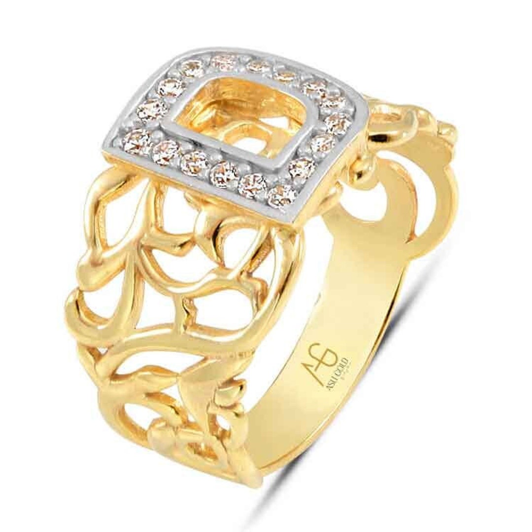 D Letter Ring* 14K Solid Gold for Women Letter Ring Birthday Gifts* for ...