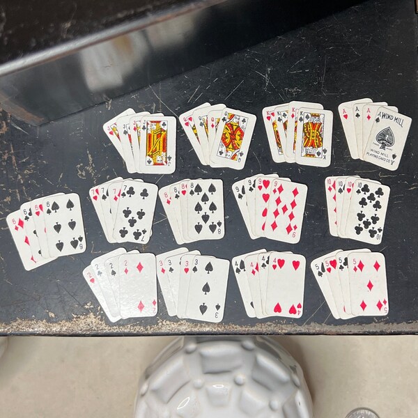 Miniature Playing Cards - Etsy