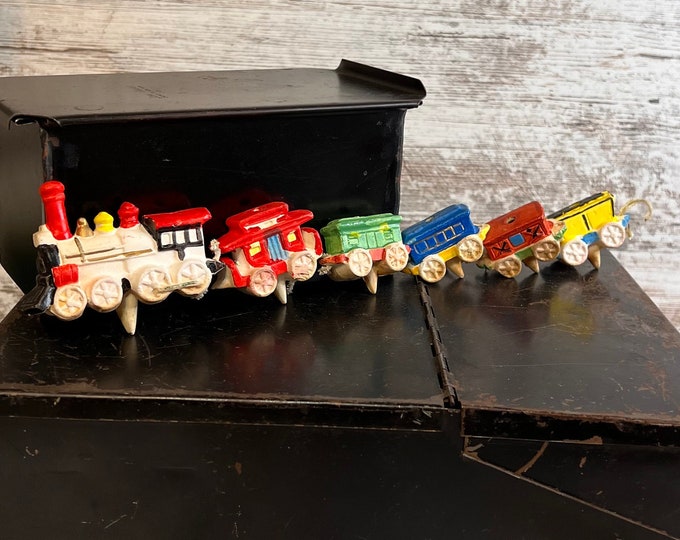 Vintage Birthday Candle Train, Birthday Party, MCM, Cake Topper, Candle ...