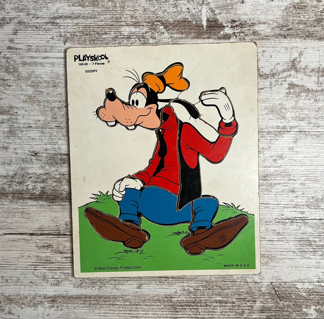Vintage Goofy Frame Tray Puzzle, Old Disney, 70's Toys - Etsy