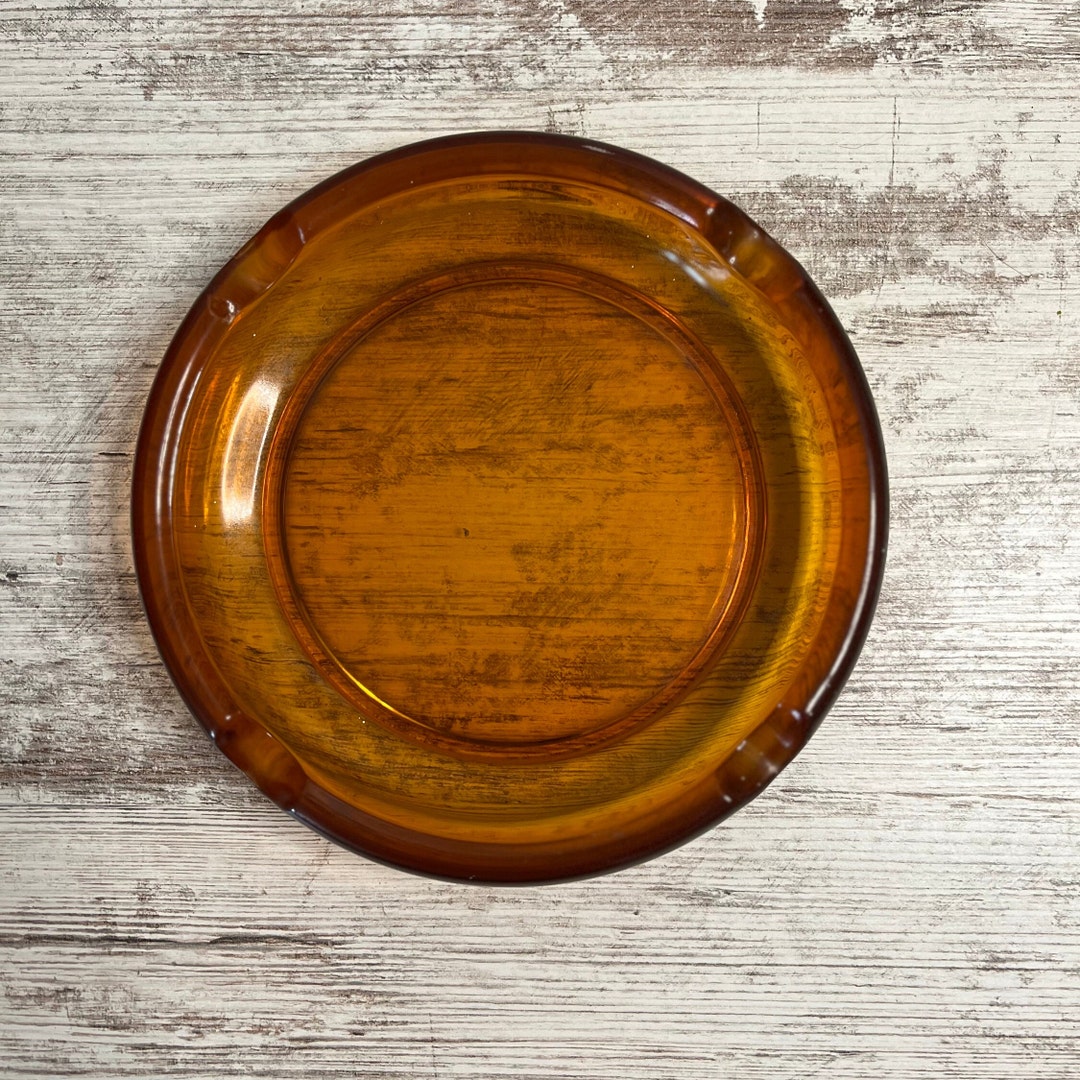Vintage Ashtray Orange, Round Glass, Ashtray Insert - Etsy