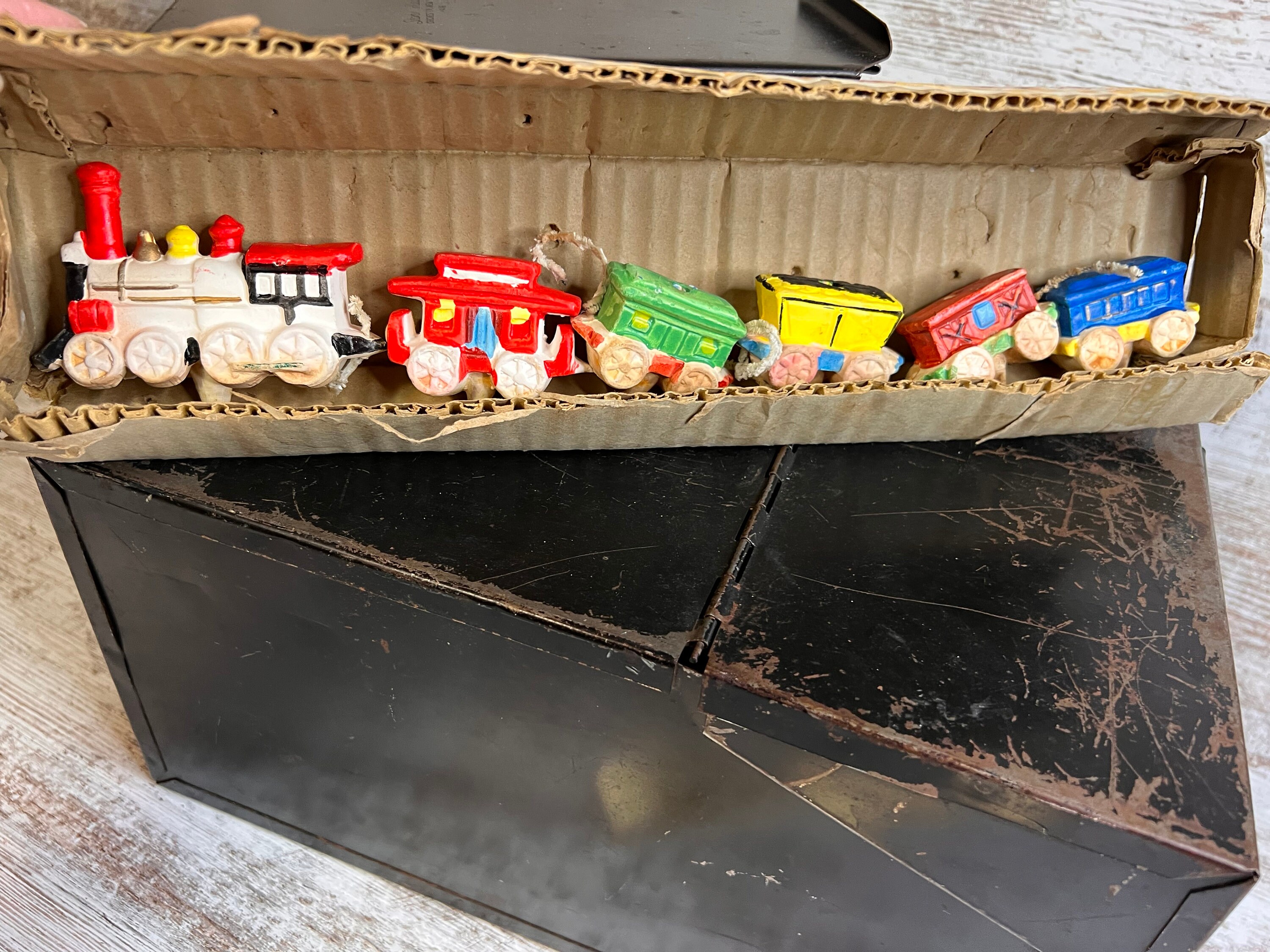 Vintage Birthday Candle Train Birthday Party MCM Cake - Etsy