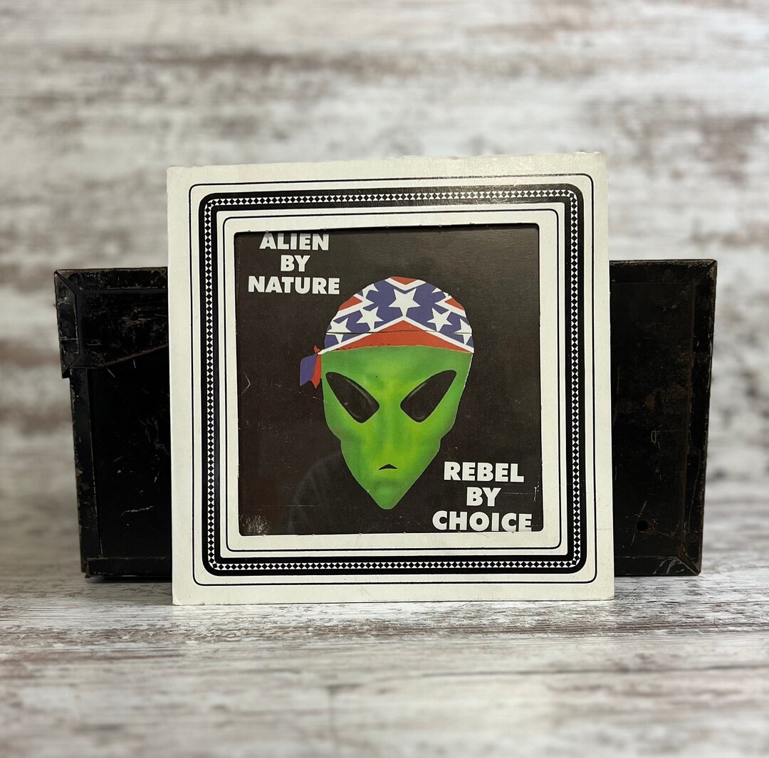 Vintage Alien Carnival Prize Mirror, Rebel, Biker Alien - Etsy