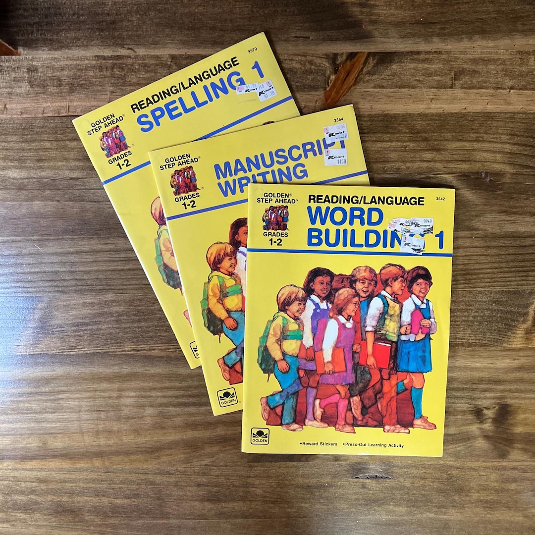Vintage Golden Step Ahead Workbooks, Word Building, Spelling ...