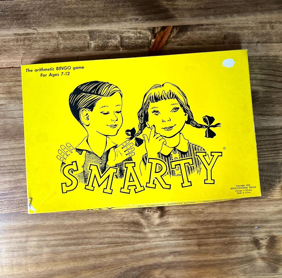 1958 Vintage Smarty Game, Math Bingo, Addition, Subtraction - Etsy