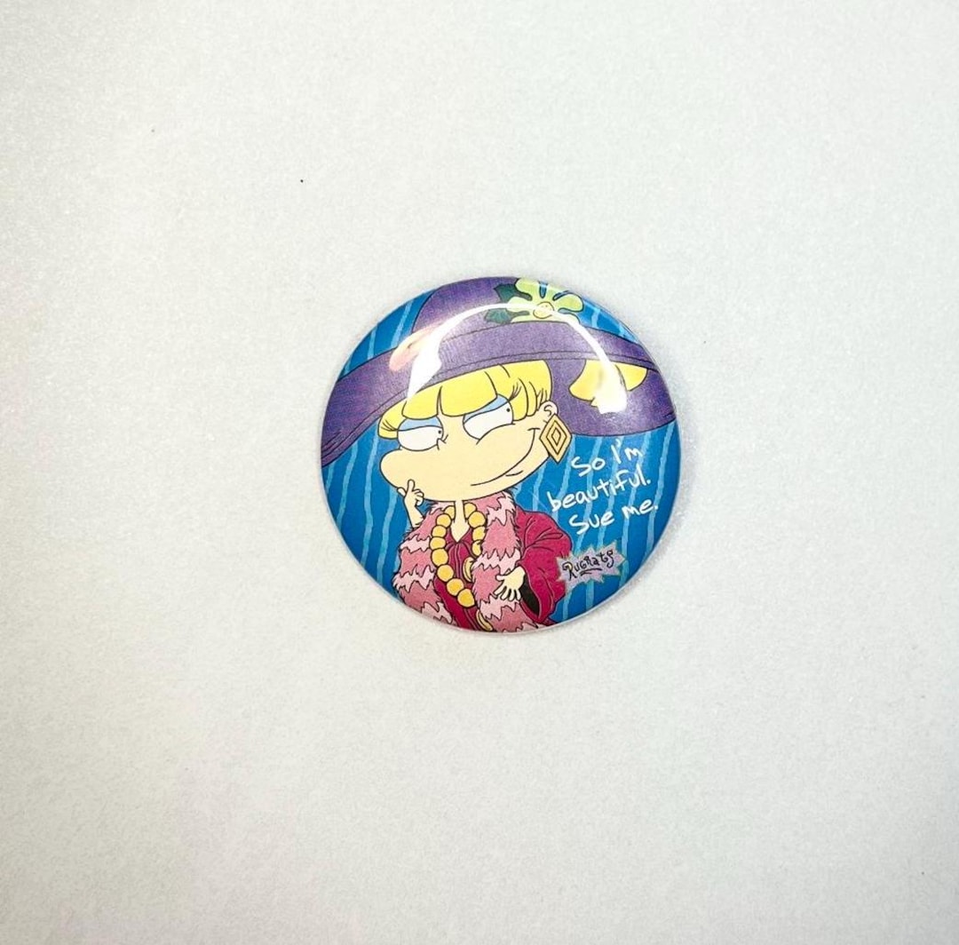 Vintage 1990’s Angelica Rugrats Button, Throwback Nickelodeon, 90's ...