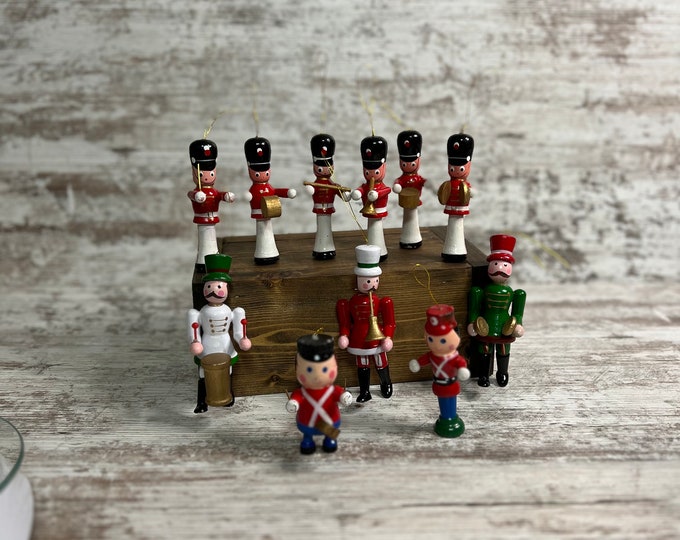 Vintage Wooden Toy Soldier Ornaments - Etsy