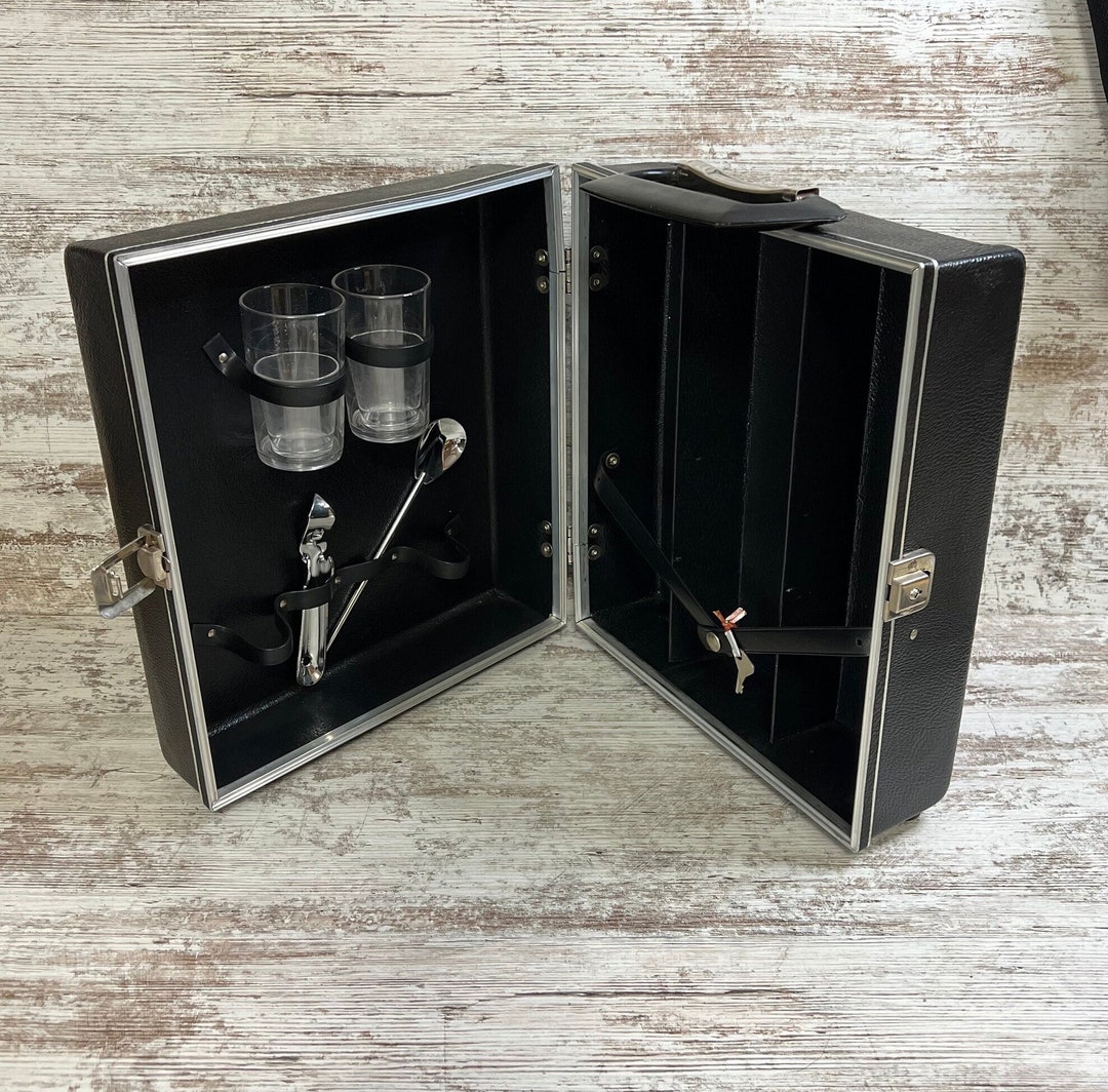 MCM Vintage Travel Bar Caddy, Travel Bar, Portable Bar, Bar Suitcase - Etsy