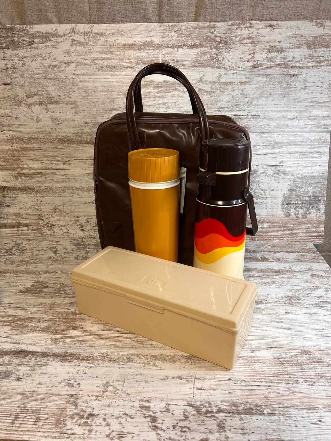 Vintage Thermos Set, Picnic, Camping - Etsy