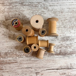 Vintage Wooden Thread Spools, Vintage Spools, Empty Thread Spools - Etsy