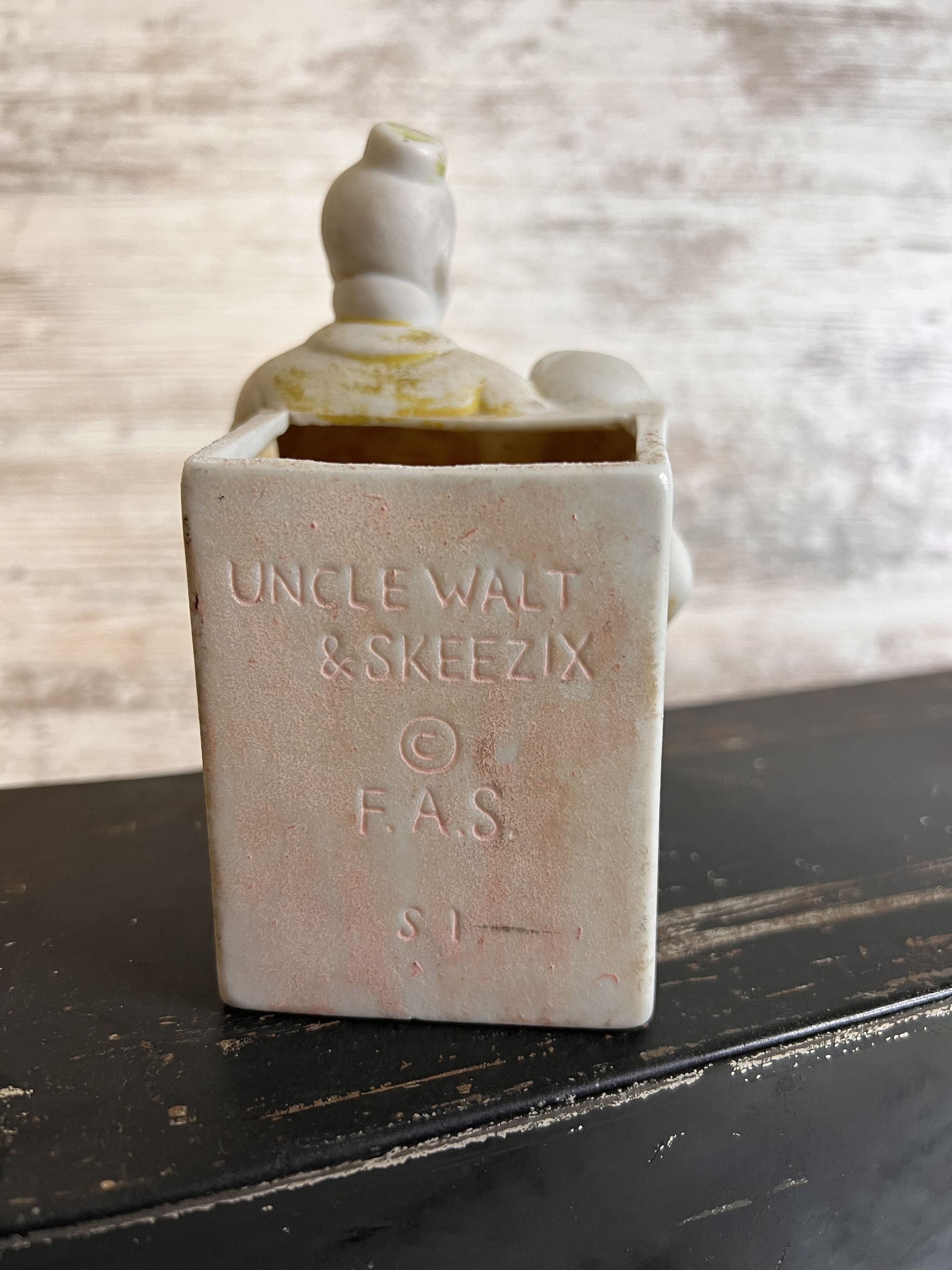 Vintage Uncle Walt and Skeezix, Gasoline Alley, Flower Pot, Dish ...