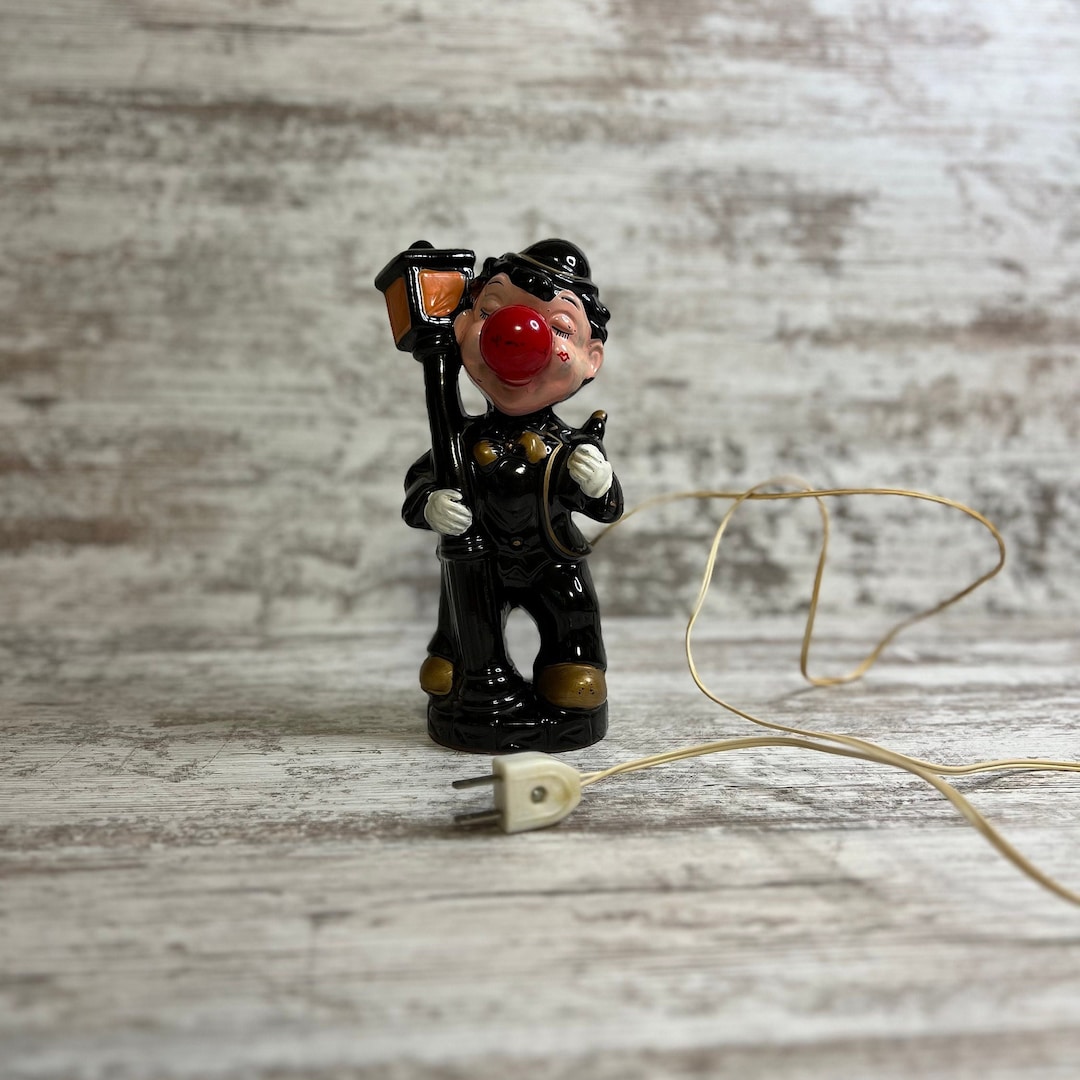 Vintage Red Nose Hobo Lamp, Drunk Hobo Lamppost Night Light, WORKING ...
