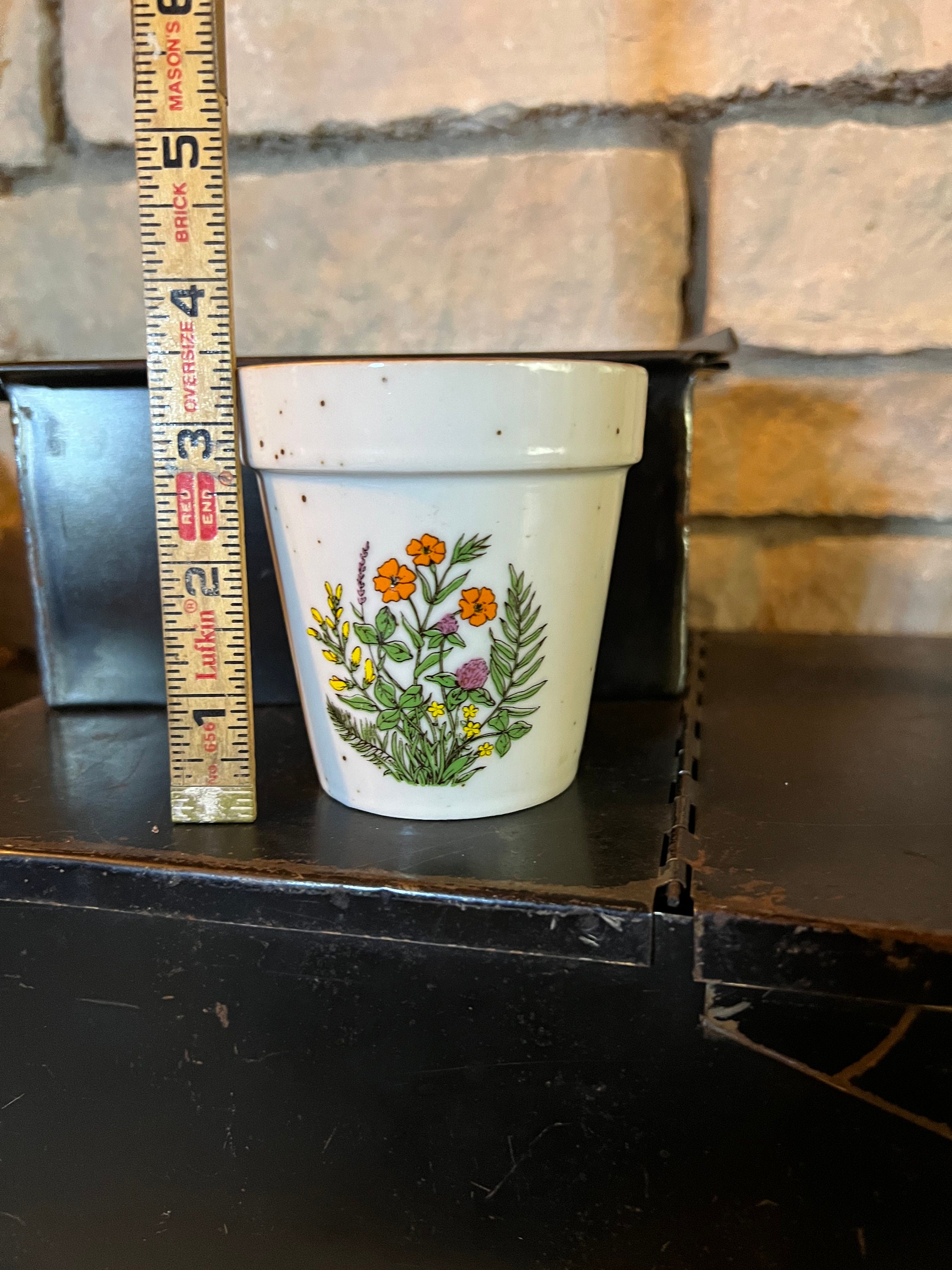 1970's Vintage Ceramic Flower Pots - Etsy