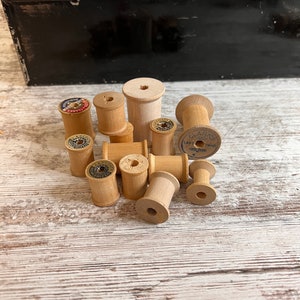 Vintage Wooden Thread Spools, Vintage Spools, Empty Thread Spools - Etsy
