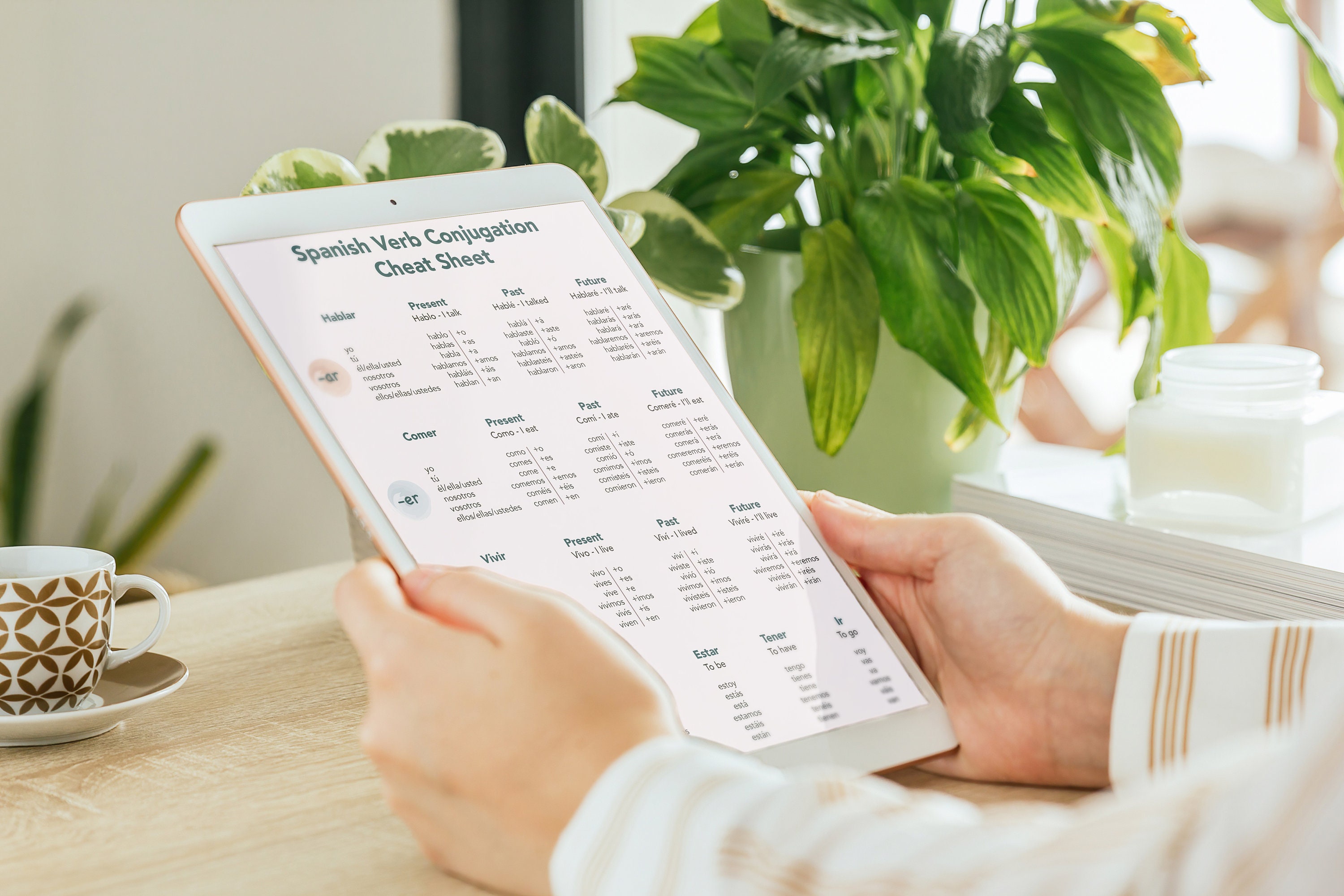 Spanish Verb Conjugation Cheat Sheet | Bilingual Learning Poster ...