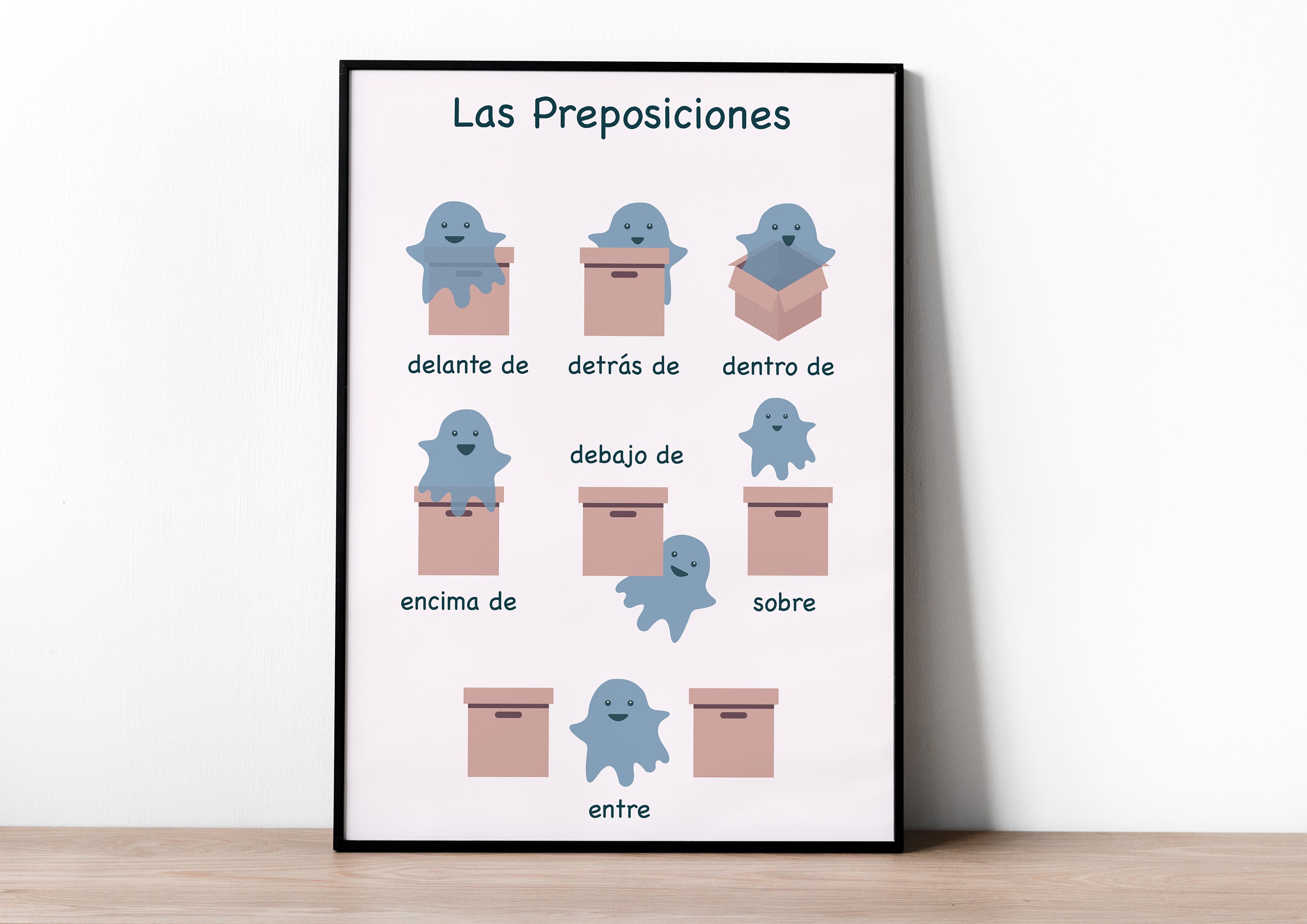 Prepositions Learning Poster Printable Educational Wall Art Kids ...