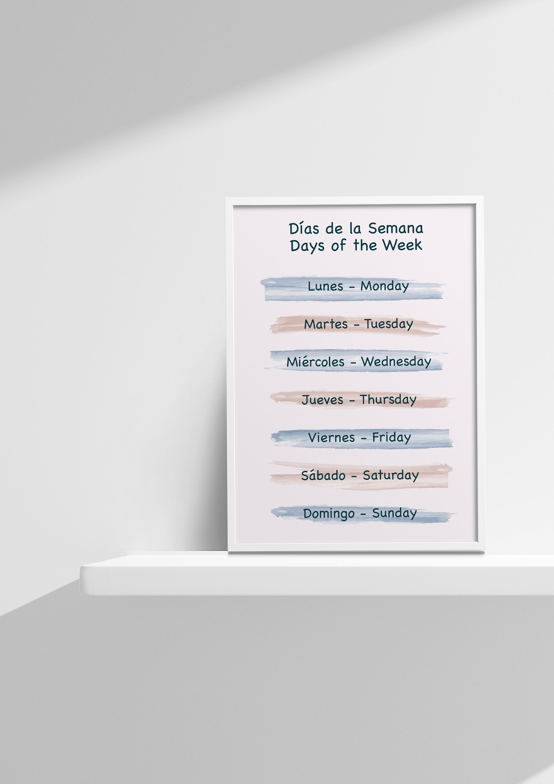 Days of the Week Learning Poster | Bilingual Educational Print ...