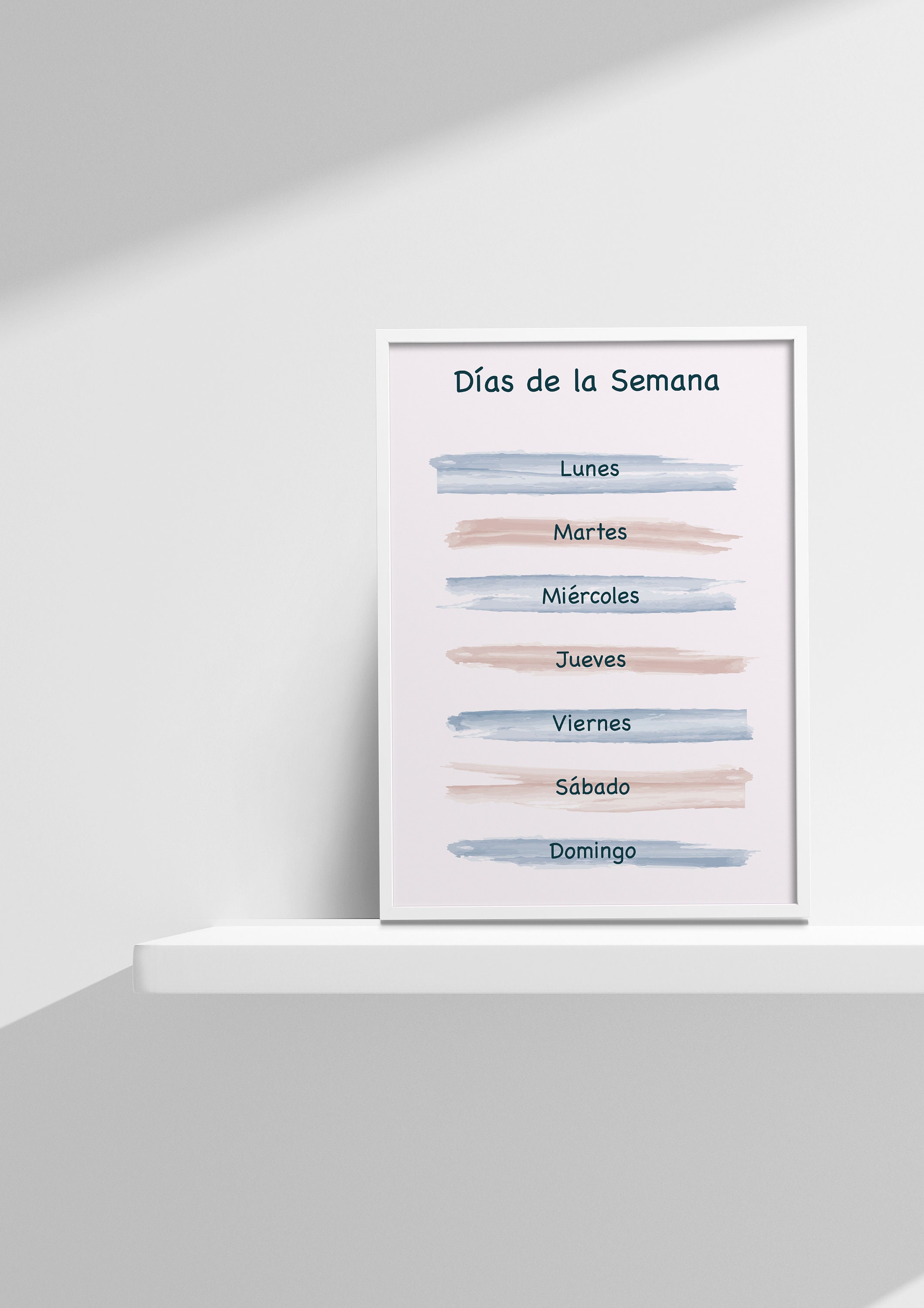 Days of the Week Learning Poster | Bilingual Educational Print ...