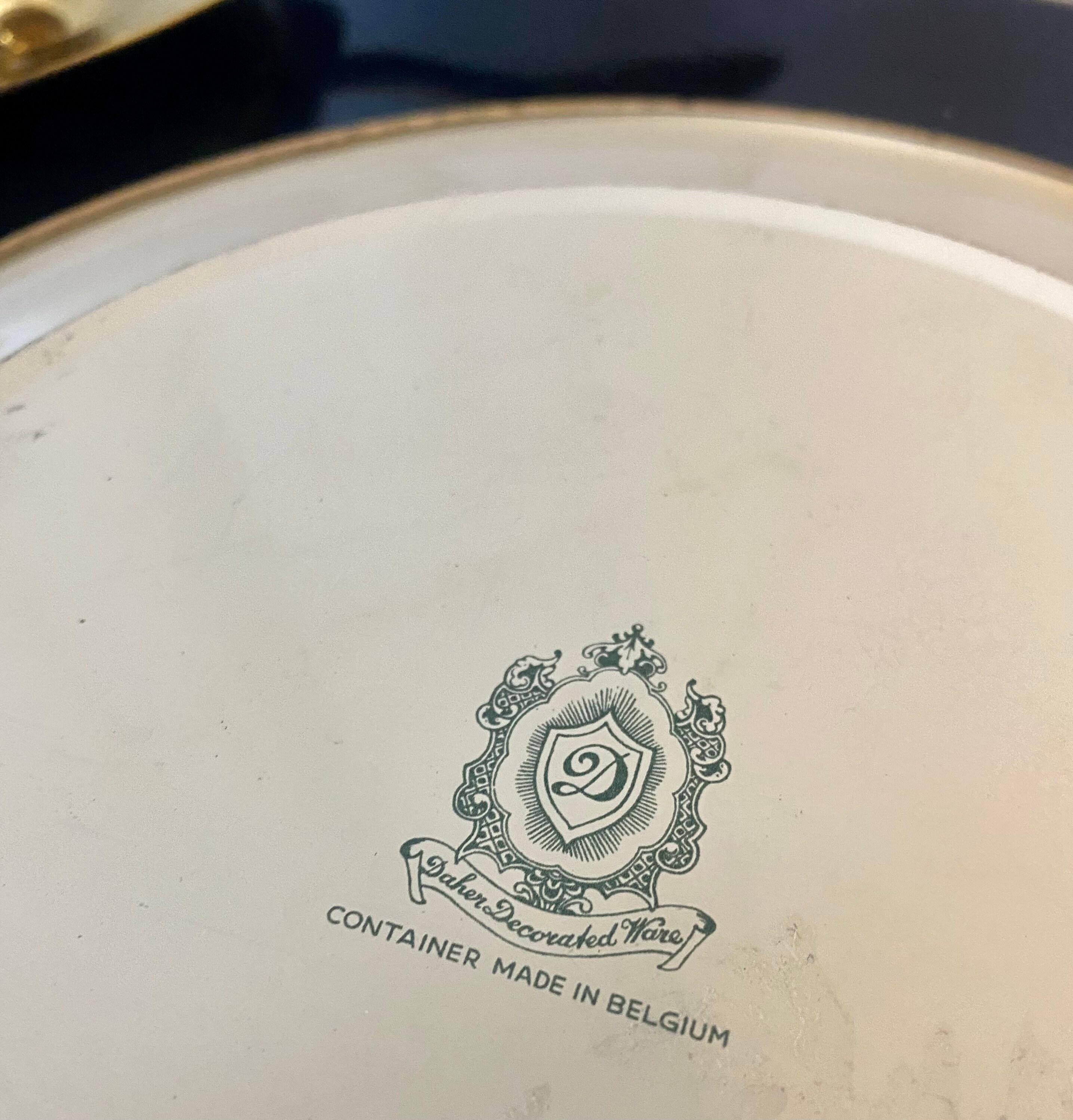 Vintage Daher Decorative Plate Victorian Floral Pattern Tin Metal Plate ...