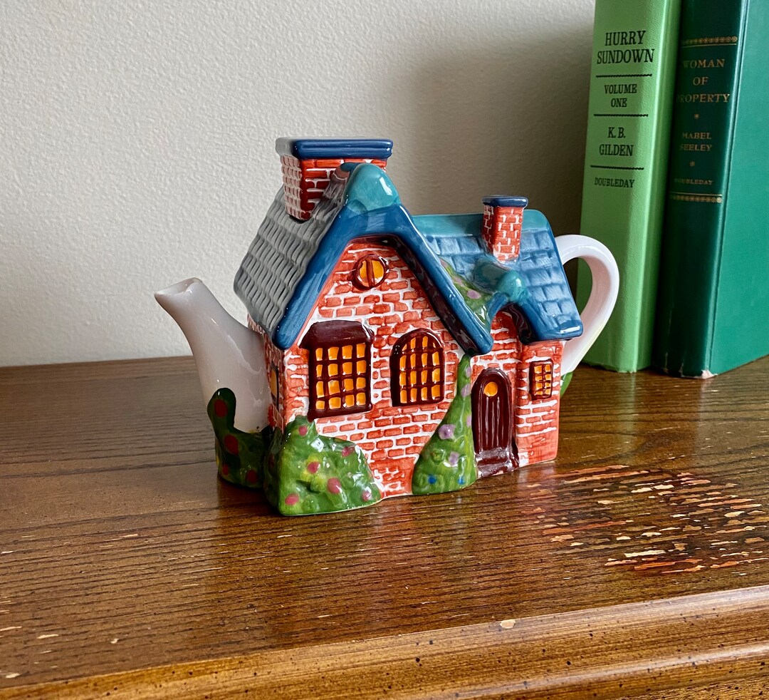 Vintage Thomas Kincade Country Cottage Teapot Decorative Teapot ...