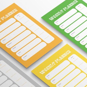 Colorful Playful Funky Digital Printable Weekly Undated Planner - Etsy