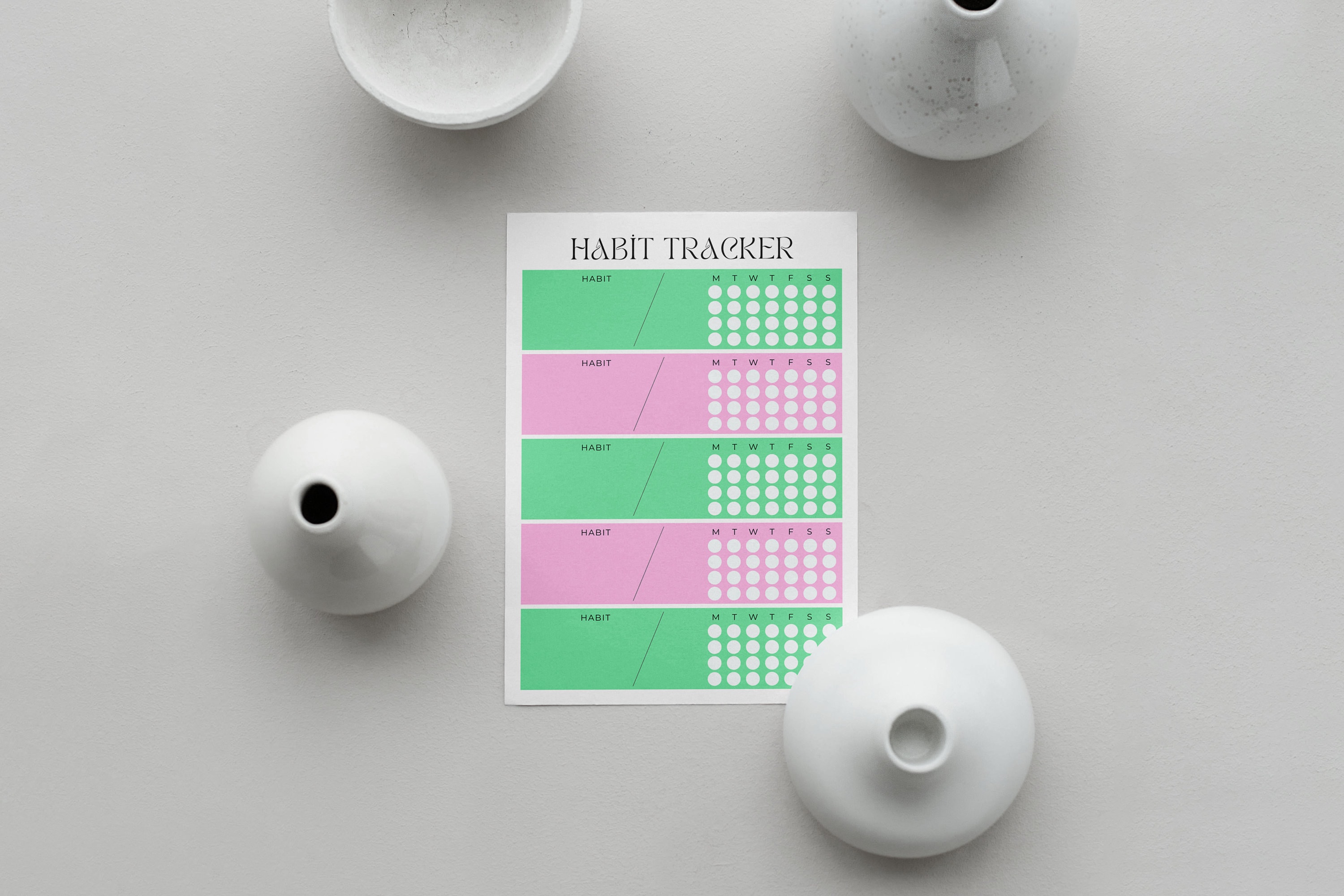 Monthly Habit Tracker Checklist Colorful Minimalist Digital - Etsy
