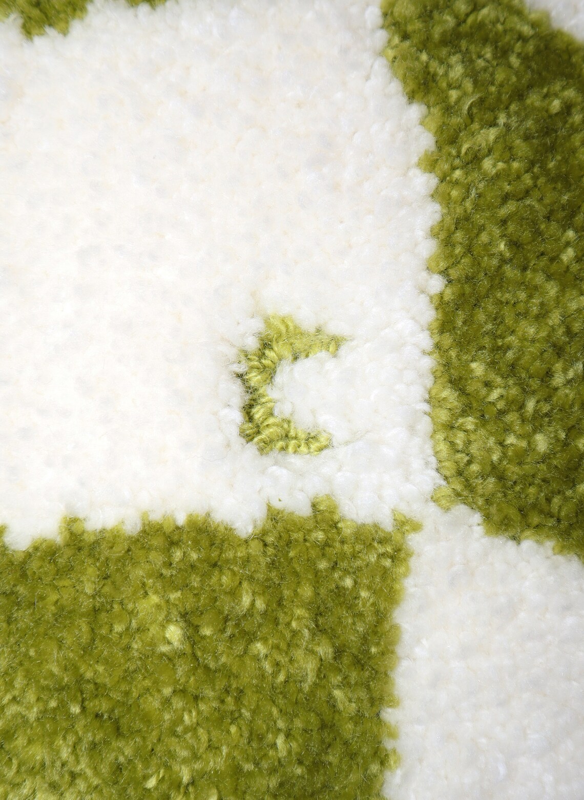 Green Checkered Wavy Curvy Cool Modern Tufted Custom Rug,housewarming ...