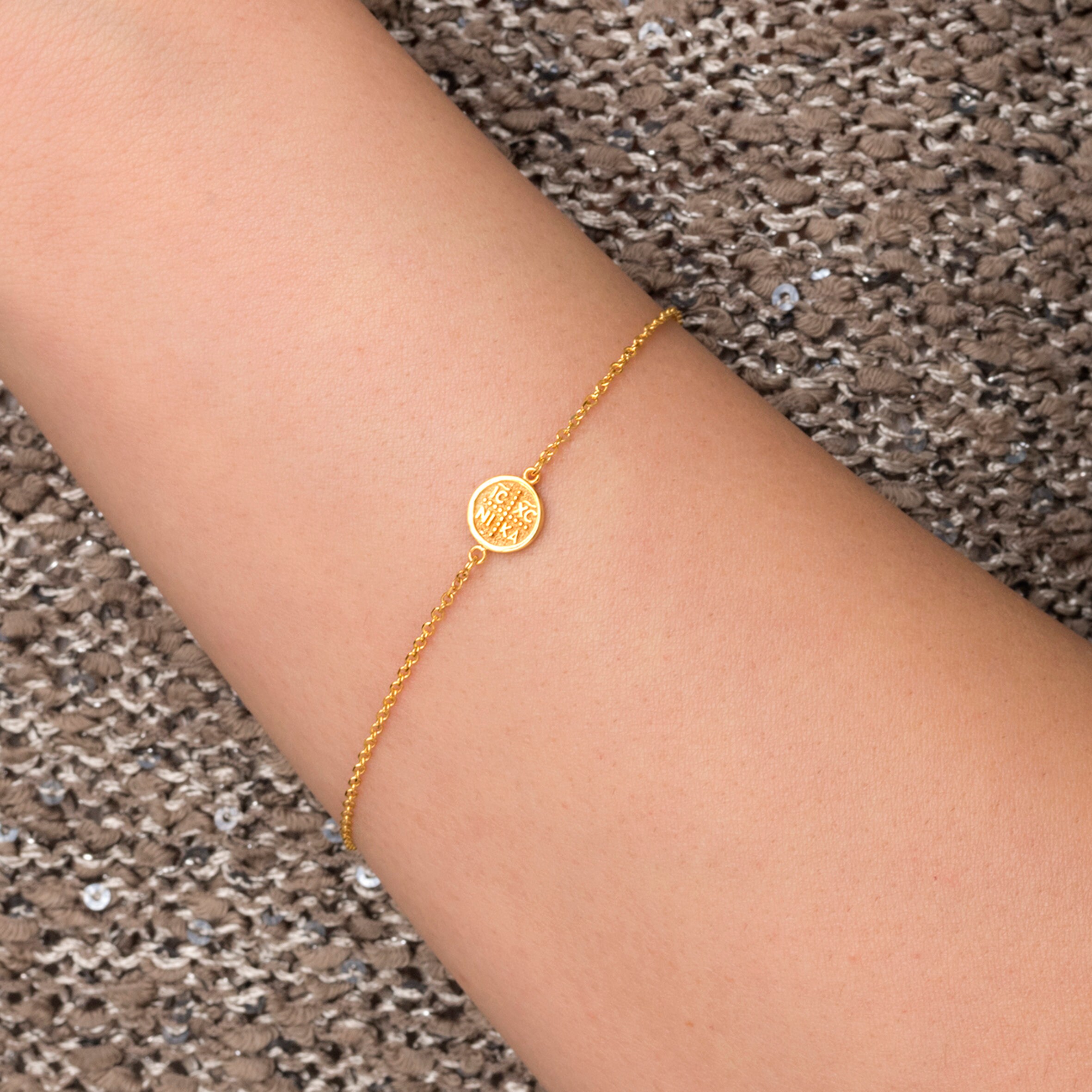 Greek Byzantine Solid Gold Bracelet K9-k14,constantine Orthodox ...