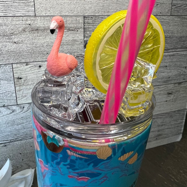 Pool Party / Flamingo / Lemonade / 20 Oz. Stainless Steel Tumbler Cup ...
