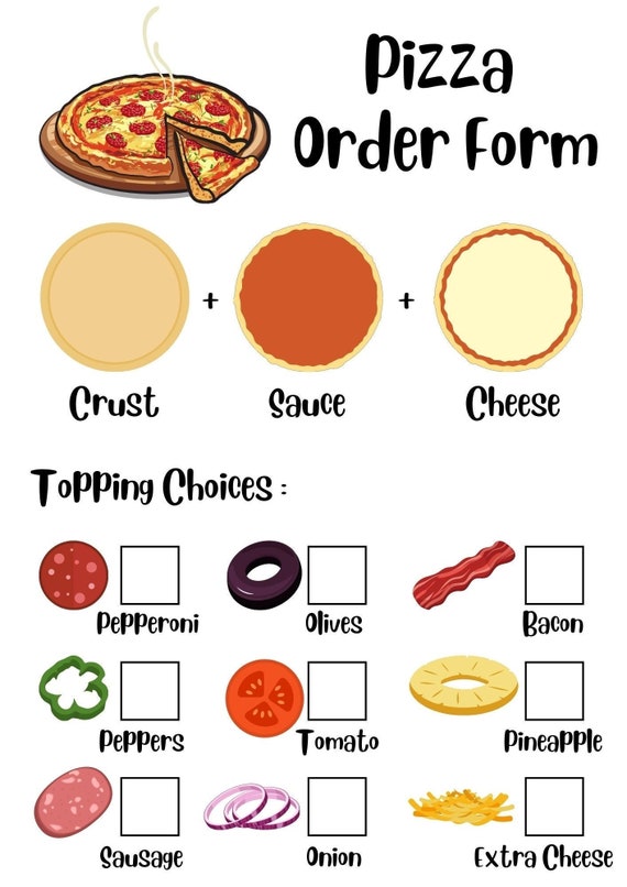 Printable Pizza Order Form - Printable Forms Free Online Printable Pizza Order Form - Printable Forms Free Online