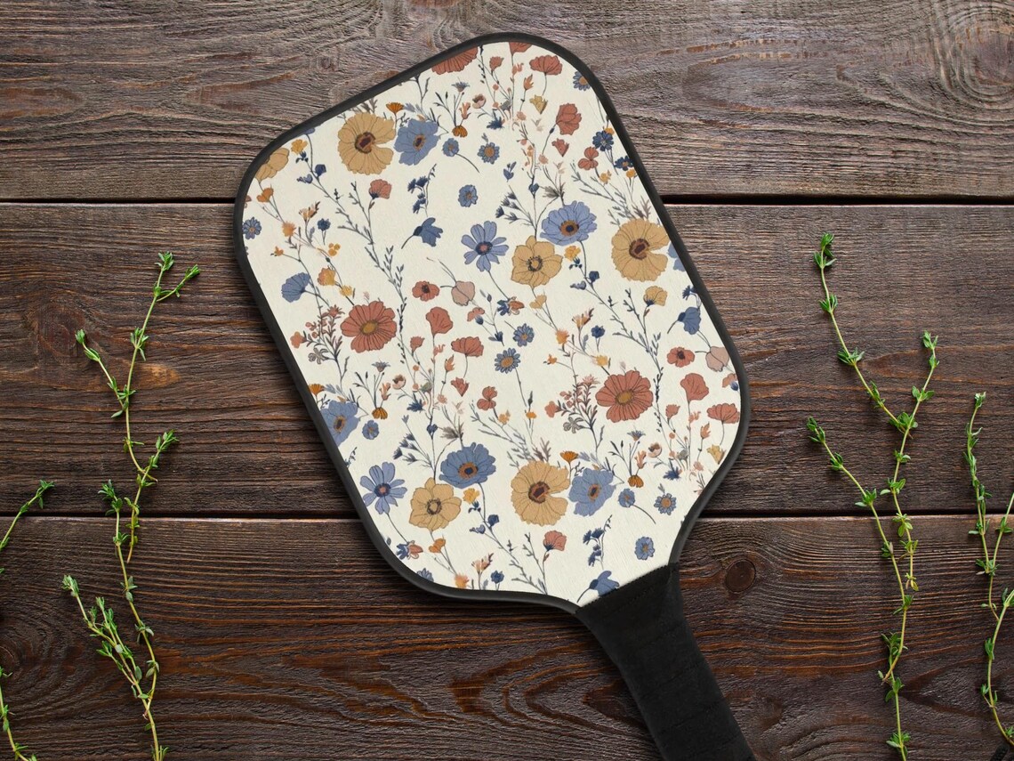 Wildflower Pickleball Paddle Kit Floral Pickleball Paddle Set Outdoor ...