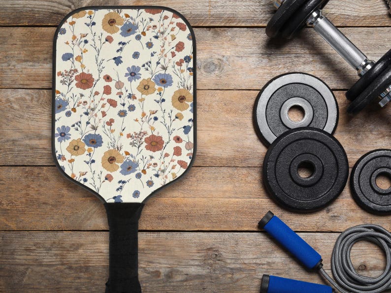 Wildflower Pickleball Paddle Kit Floral Pickleball Paddle Set Outdoor ...