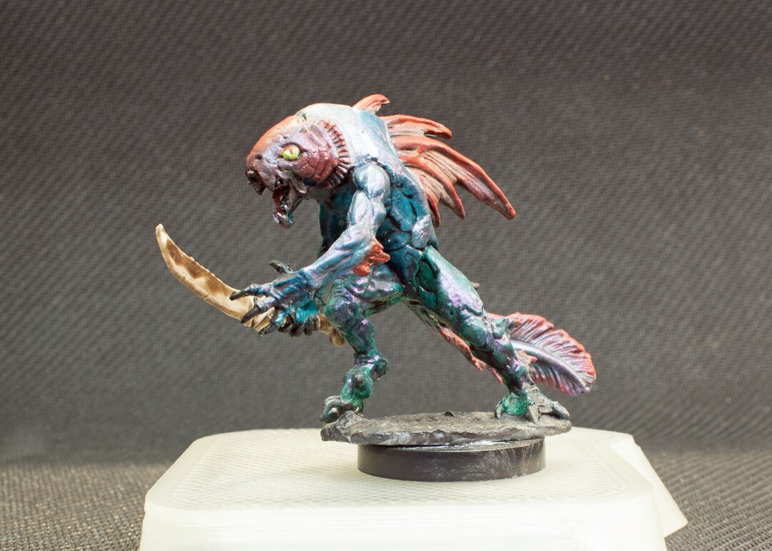 Aquatic Monster Hand Painted Miniature Dungeons and Dragons DND Murloc ...