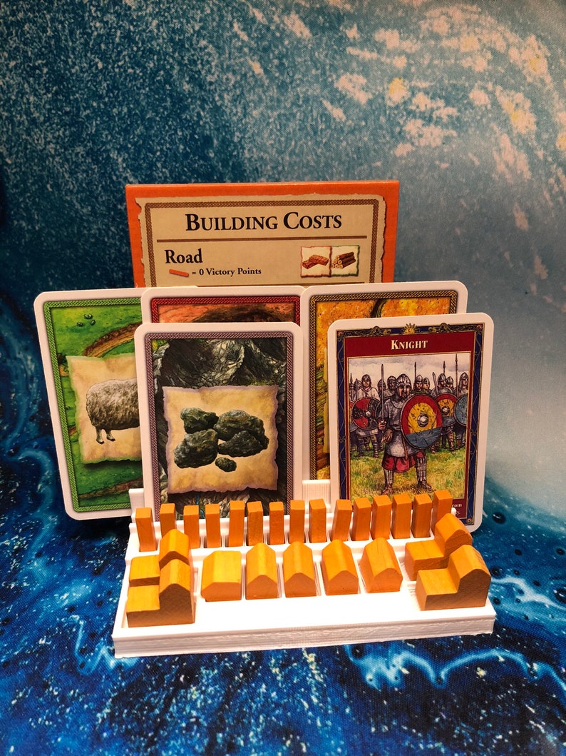 Catan Player Dashboard Piece Holder Organizer Complete With Card Holder ...