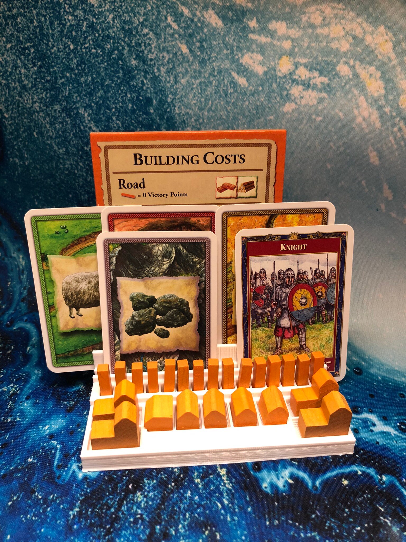 Catan Player Dashboard Piece Holder Organizer Complete With Card Holder ...