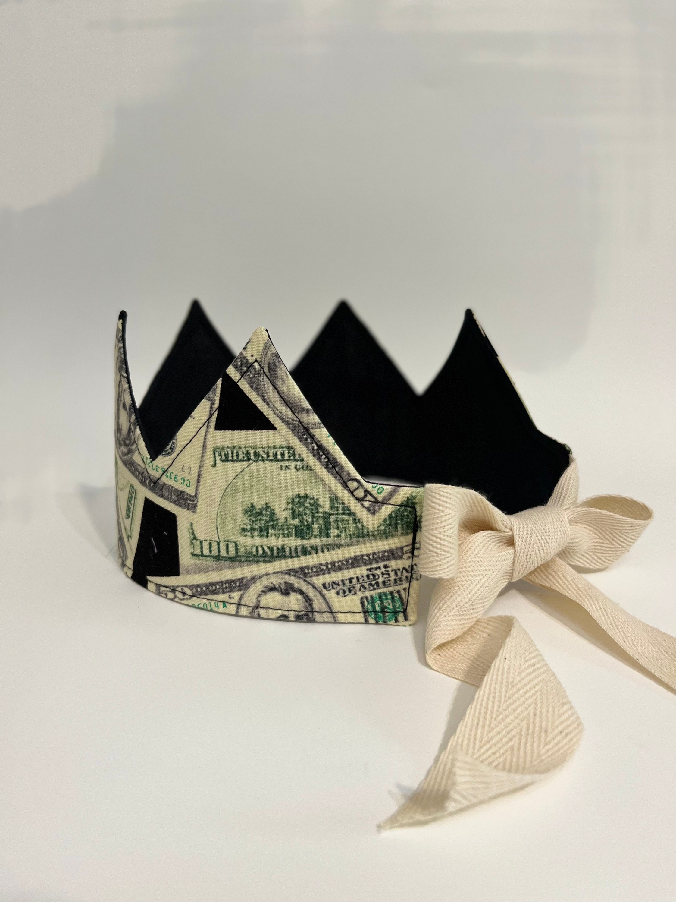 Money Printed Fabric Crown/ Party Crown / Money Themed Party Hat ...
