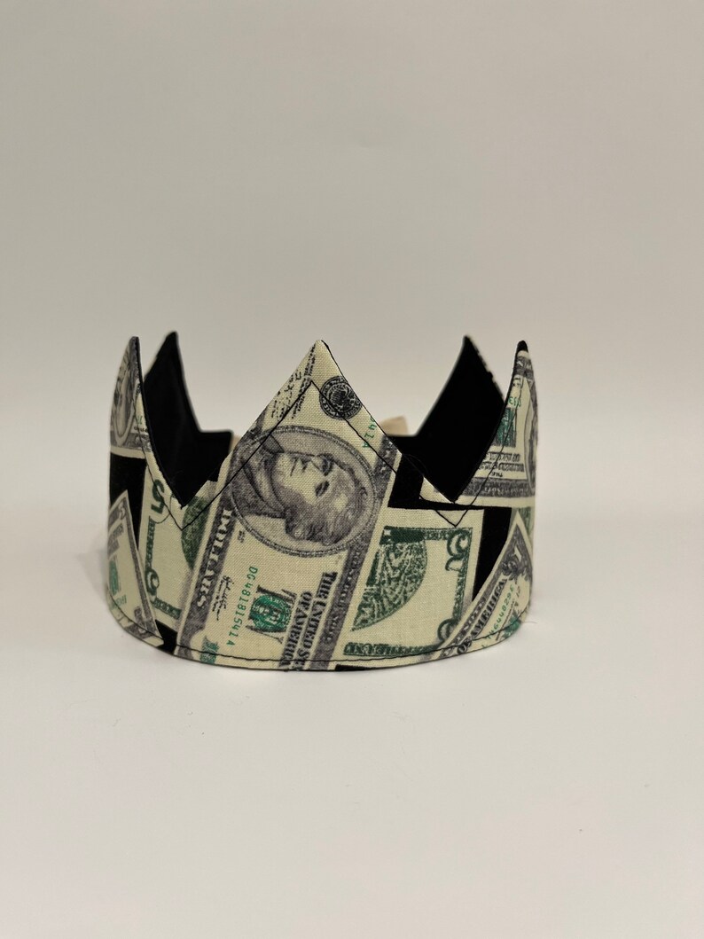 Money Printed Fabric Crown/ Party Crown / Money Themed Party Hat ...