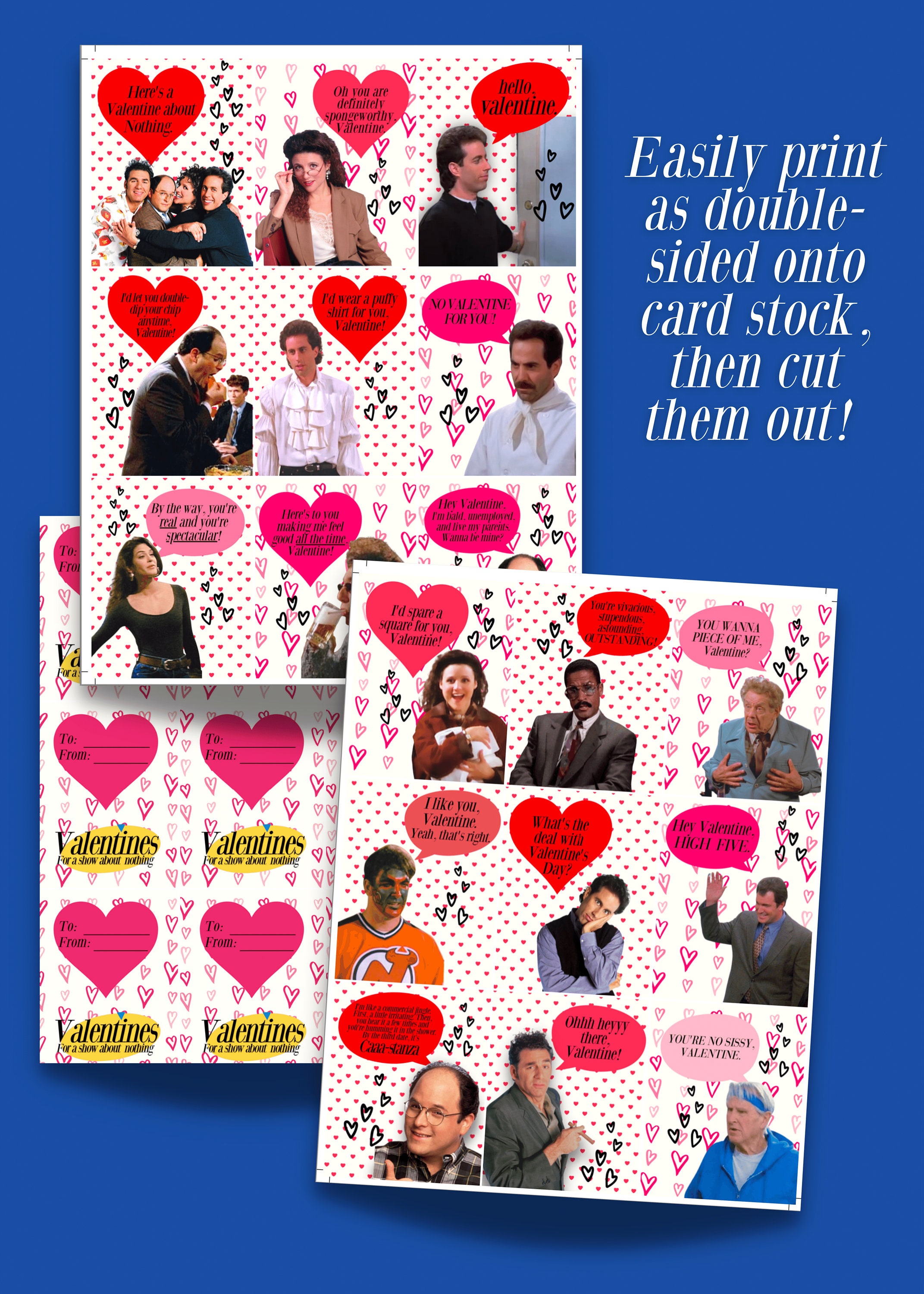 Seinfeld Valentines - Instant Download of 18 Unique Cards - Etsy