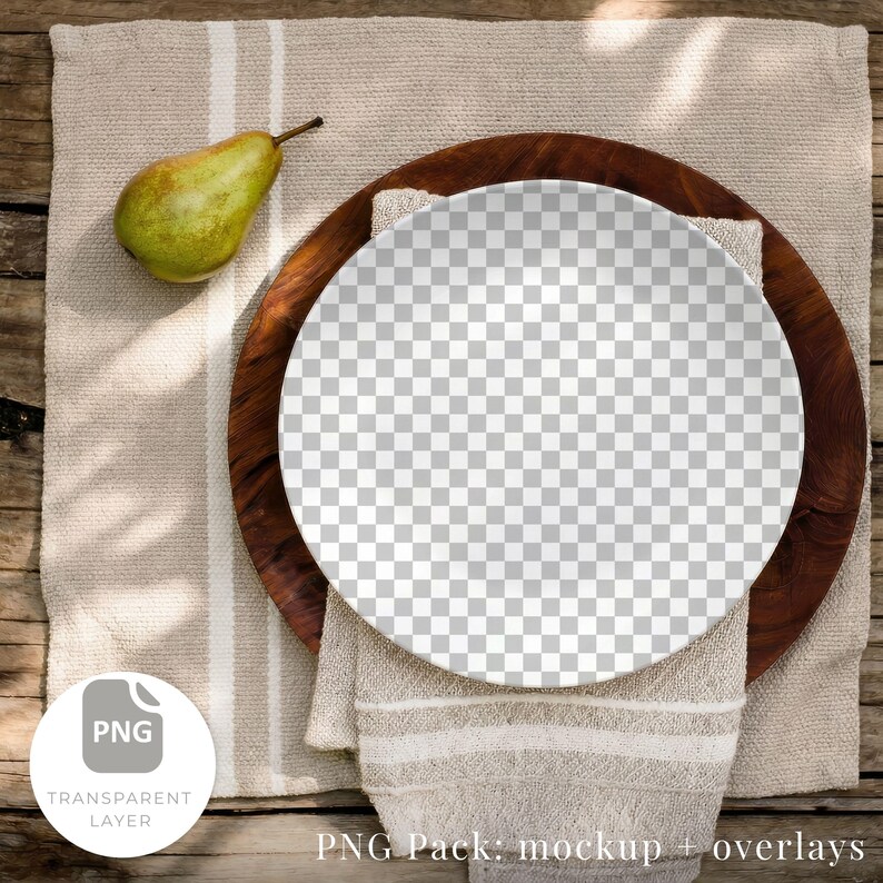 Decoware Plate Mockup for Photoshop, Photopea, Affinity, Canva (drag ...