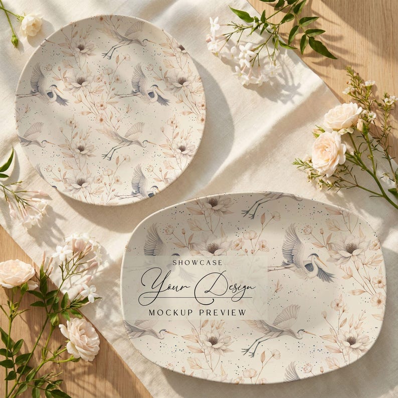 Decoplate Platter Plate Mockup Set Canva PSD - Etsy