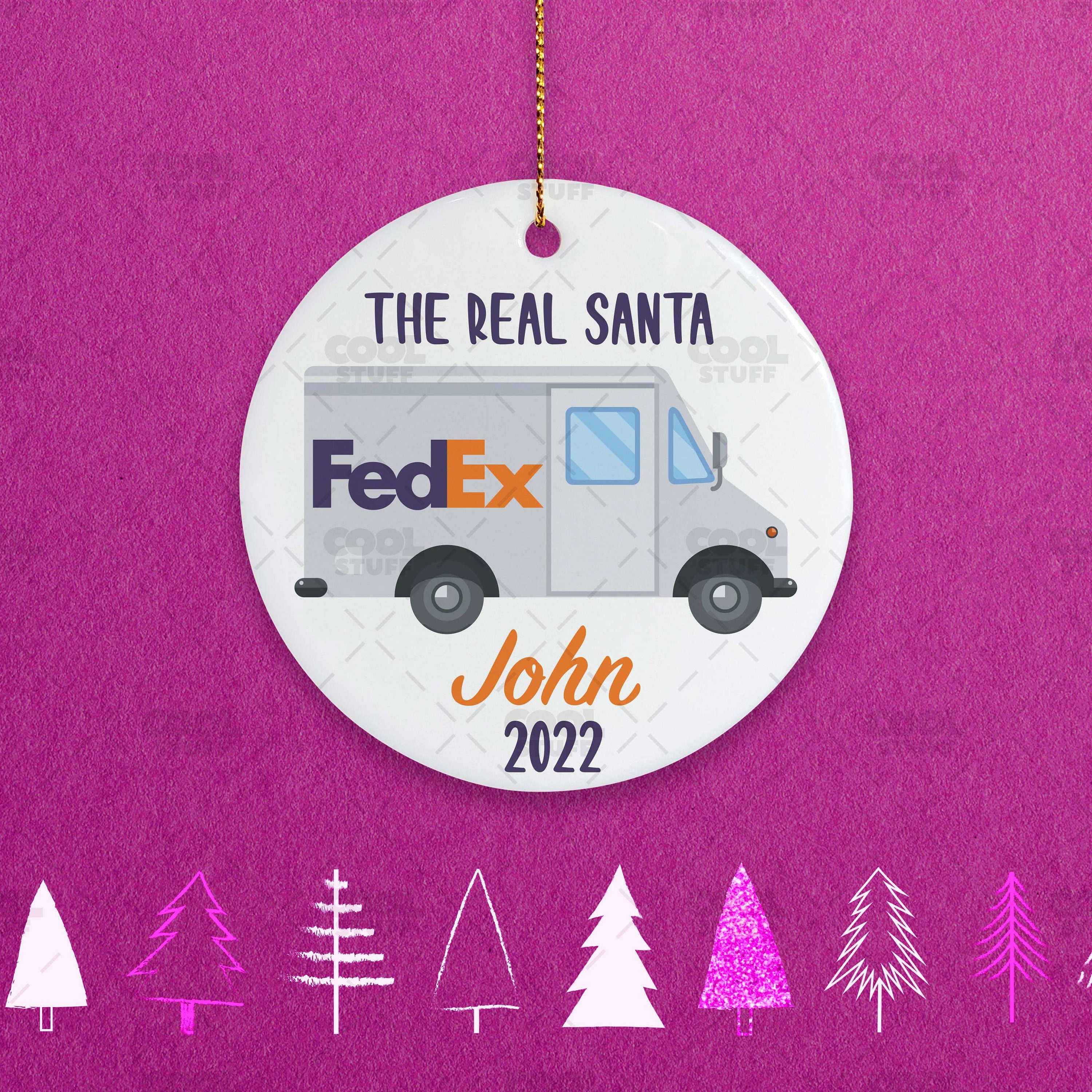 The Real SANTA FEDEX Worker Appreciation Ornament Amazon - Etsy